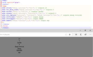 String In Php Sharp Tutorial