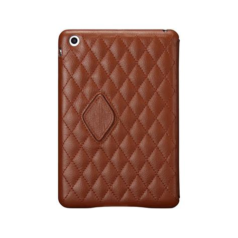 Quilted Genuine Leather Smart Cover Case Ipad Mini Black Jison