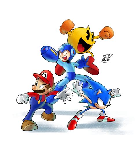 Mario Sonic The Hedgehog Mega Man And Pac Man Mario And 5 More