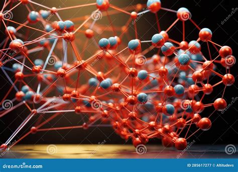 Molecular Model Of A Nanomaterial Structure Stock Illustration