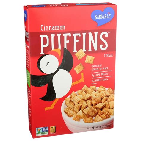 Barbaras Cinnamon Puffins Cereal 10 Ounce 12 Per Case