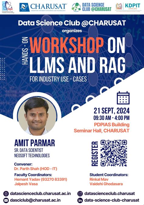 Data Science Club Charusat On Linkedin Ai Machinelearning Llms Rag Industryusecases