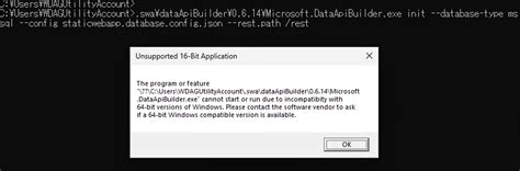 Cannot Extract `dataapibuilder` Zip File On Node V18160 And Windows