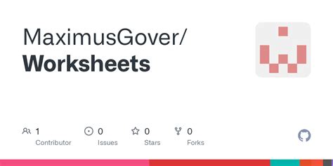 Github Maximusgoverworksheets