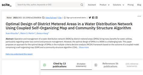 Optimal Design Of District Metered Areas In A Water Distribution