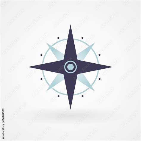 Blue Minimal Compass Stock Vector Adobe Stock