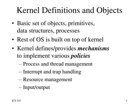 Ppt 4 The Os Kernel Powerpoint Presentation Free Download Id496381