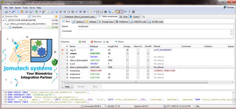 Zkteco Biometric Database Mysql Table Structure For Fingerprint