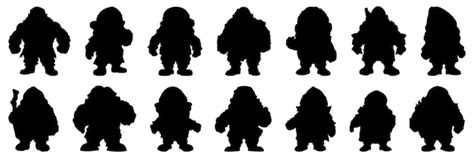 Premium Vector Dwarf Silhouettes Set Large Pack Of Vector Silhouette Design Isolated White