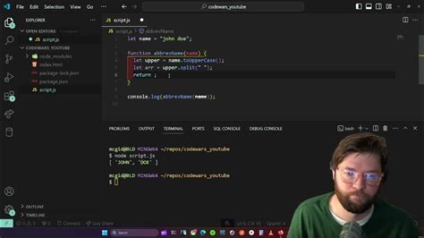Abbreviate A Two Word Name Solution 8kyu Codewars Youtube