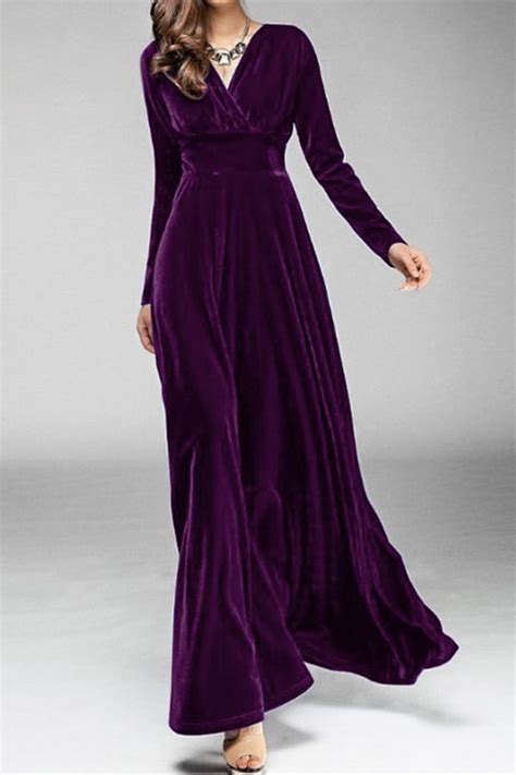 Velvet Long Sleeve Maxi Dress Long Sleeve Maxi Dress Long Sleeve