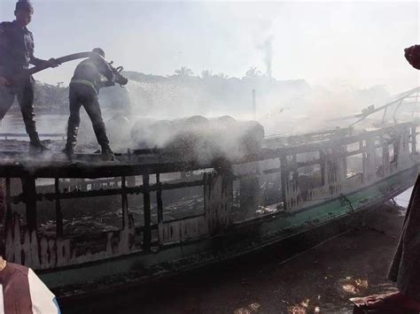 မြောင်းမြတွင် စက်လှေမီးလောင်ပြီး လူ ၁ ဦးသေ၊ ၃ ဦးဒဏ်ရာရ