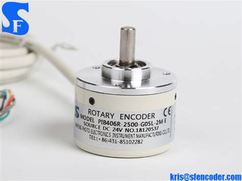 Pib406 2500 G05l 2m Solid Shaft Incremental Rotary Encoder Sanfeng