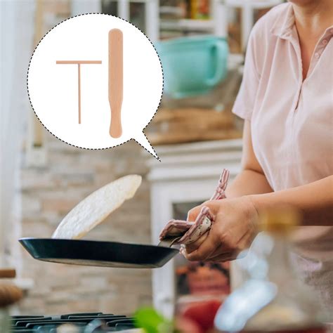 Badu Bg Машина за разпръскване на палачинки Дървена шпатула T Инструменти Инструменти Разстилане