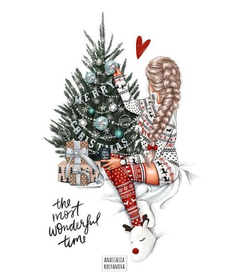 Anastasia Kosyanova Иллюстратор On Instagram Merry Christmas Everyone 🎄🎅🏻🙏🏻