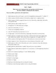 IFT383 Hw1 Docx IFT 383 Shell Script Programming With Unix Hwk 1 RegEx Please Paste Your