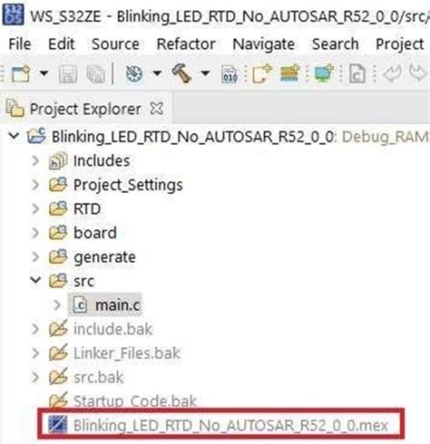 Howto Create A Blinking Led Application Project For S32z27x Using S32