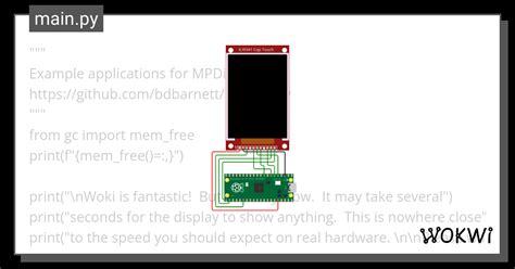 Mpdisplay On Rp Pico Micropython Copy Wokwi Esp32 Stm32 Arduino Simulator