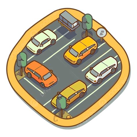 주차장 클립 아트의 등각 투영도 벡터 고립 된 만화 주차장 스티커 디자인 상표 Png 일러스트 및 벡터 에 대한 무료 다운로드 Pngtree