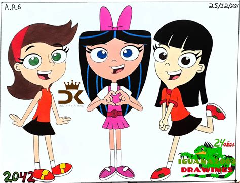 Adyson Isabella Y Ginger N2042 51x38cm By Iguana2003drawings On Deviantart