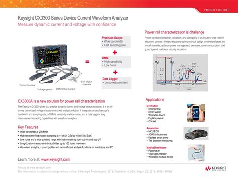 Cx3300 Series Device Current Waveform Analyzer Pdf Asset Page Keysight