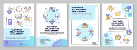 Crm System Features Blue Gradient Brochure Template Leaflet Design