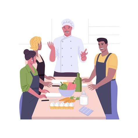 Premium Vector Cooking Classes Isolated Cartoon Vector Illustrations