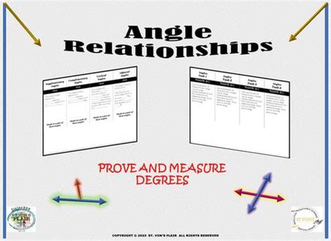 Angle Relationships Tasks By SisterBBB TPT