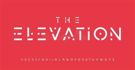 Innovative High Tech Alphabet Modern Unusual Minimalist Sans Serif Letters Futuristic Font For