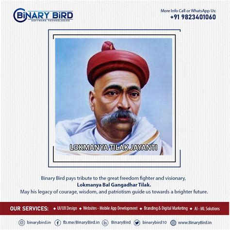 Binary Bird On Linkedin Lokmanyatilakjayanti Tribute Inspiration Freedomfighter Binarybird