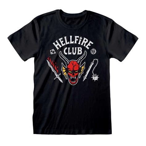 Stranger Things Hellfire Logo Club Black T Shirt Nerdom