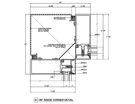 Curtain Wall Corner Mullion Detail Drawing