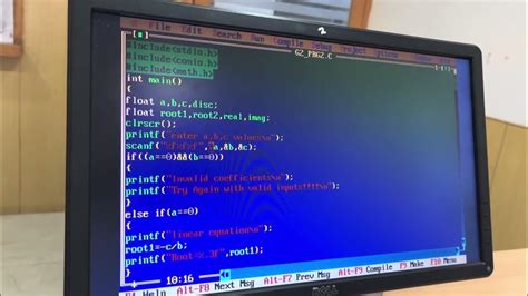 Quadratic Equation Program Using C Youtube