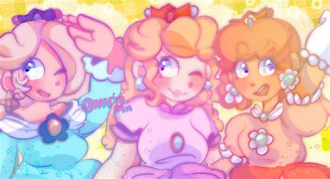 Princess Rosalina Peach And Daisy By Letsgomariomiii On Deviantart