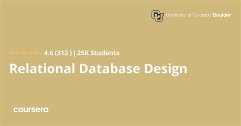 Relational Database Design Coursera