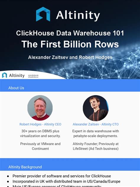 Clickhouse Data Warehouse 101 The First Billion Rows Pdf Database Index Comma Separated
