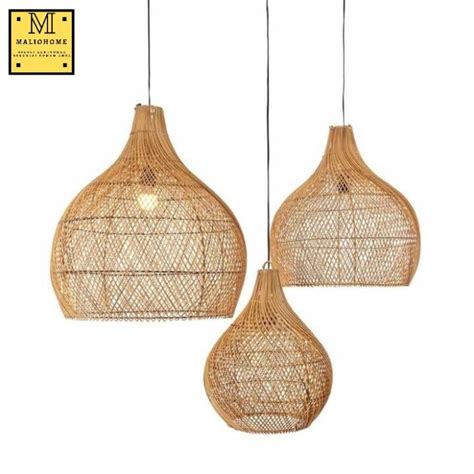 Jual Kap Lampu Gantung Rotan Anyaman Paket Sultan Isi Kab Bantul Maliohome Tokopedia