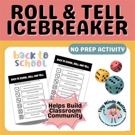 Back To School Circle Time Roll And Tell Icebreaker Large Group Activity