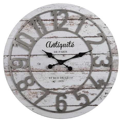 Mdf Board With Iron Numbers In Antic Gold And Silver Finishing Wall Clock Mdf Wall Clock With