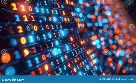 Background With Streaming Binary Code Digital Binary Data And A Matrix Background With A