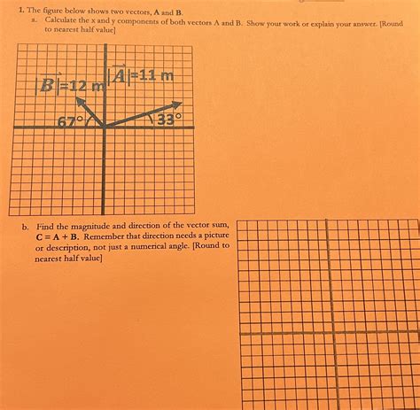 Solved 1 The Figure Below Shows Two Vectors A And B A