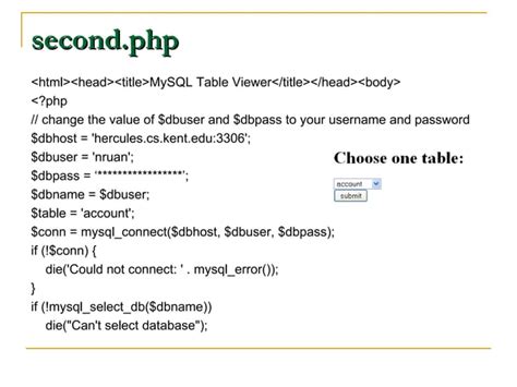 Php Mysql Ppt Ppt