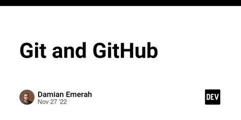 Git And Github Dev Community