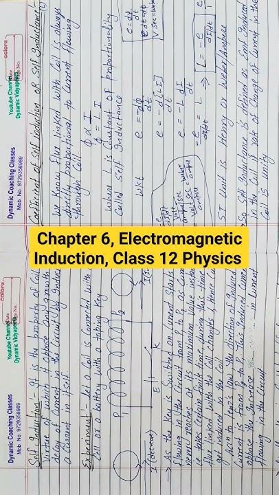 Chapter 6 Electromagnetic Induction Class 12 Physics Youtube