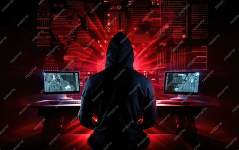 Premium Photo A Hacker Types A Digital Code On A Laptop Keyboard To