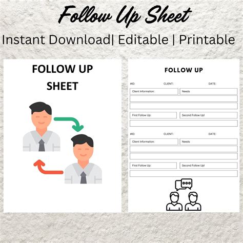 Client Follow Up Sheet Tracker Form Template Business Client Log Follow