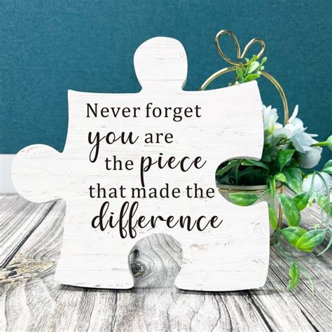Never Forget You Are The Piece That Made The Difference Etsy
