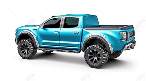 시골 풍경에 이상적인 큰 파란색 오프로드 픽업 트럭이 포함된 멋진 3d 흰색 배경 하얀색 배경 로드 트럭 배경 로드 배경 이미지 Hd 하얀색 로드 트럭 로드 배경