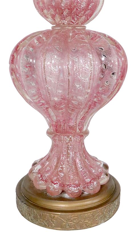 Pr Murano Art Glass Table Lamps Made In Italy Att To Barovier C 1950s For Sale At 1stdibs