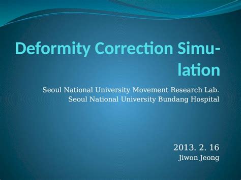 Pptx Deformity Correction Simulation Dokumentips